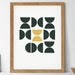 Mid-century Modern Print, Semi-circle Poster, Blue and Yellow Wall Art ...