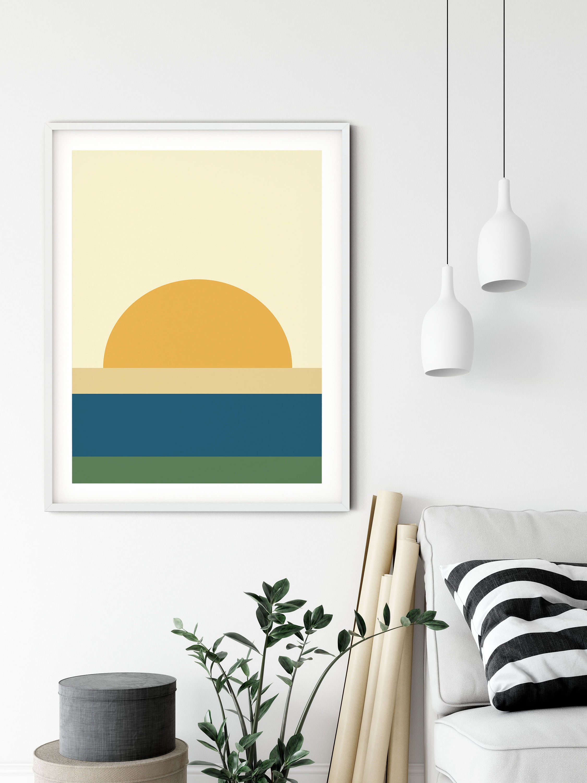 Abstract Beach Print PRINTABLE Wall Art Color Block Wall - Etsy