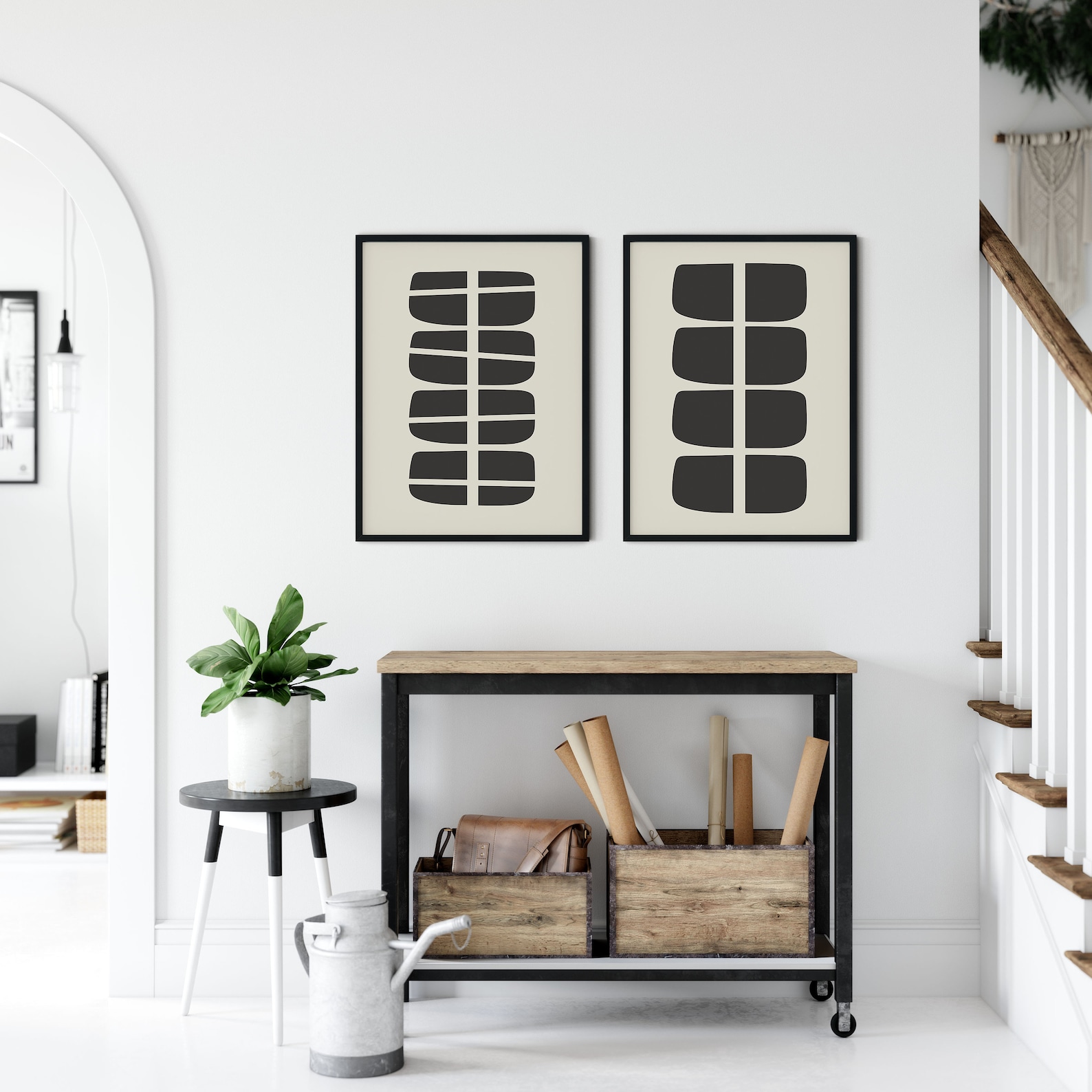 MCM Wall Art Set of 3 Prints Mid-century Modern Art Gallery - Etsy