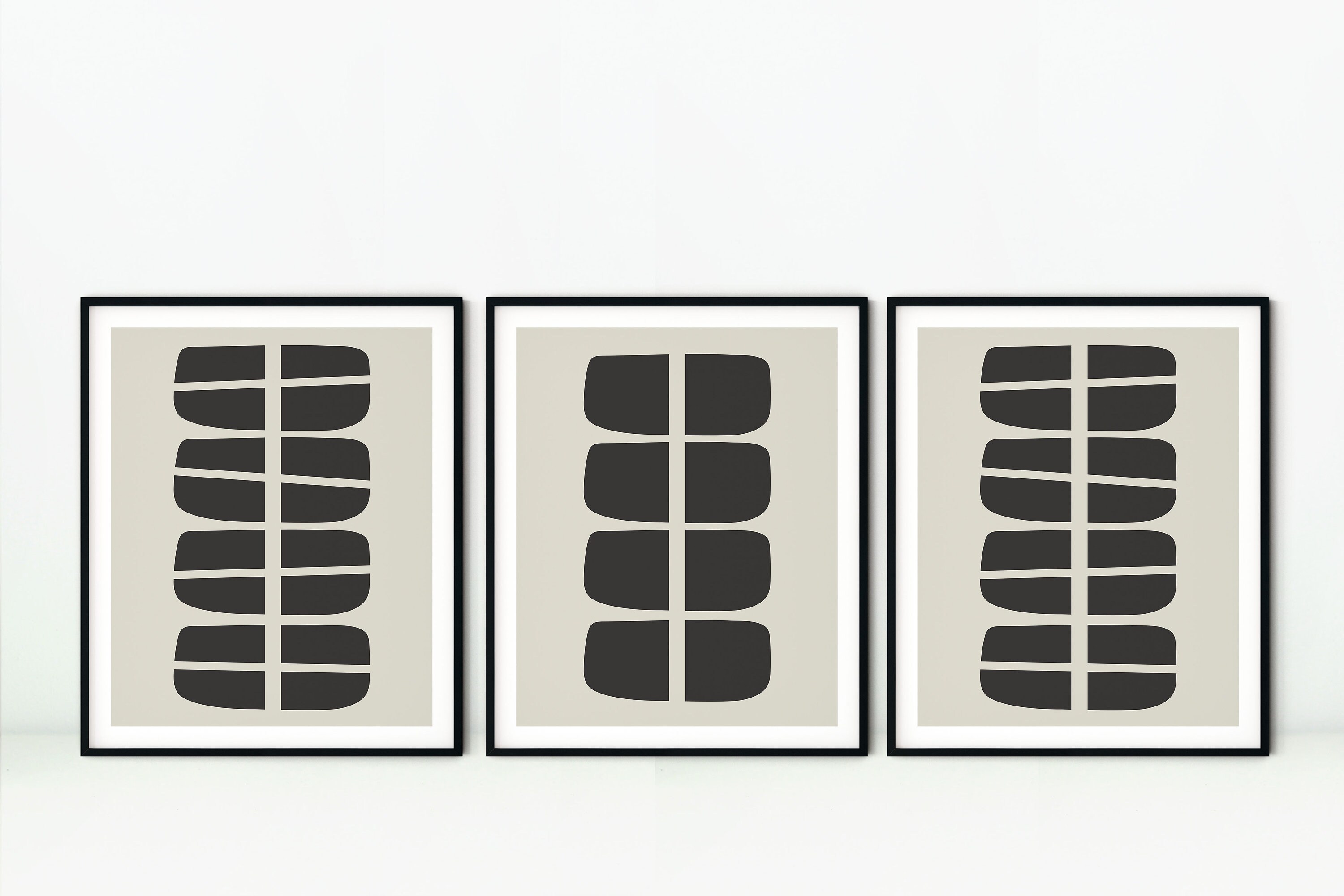 MCM Wall Art Set of 3 Prints Mid-century Modern Art Gallery - Etsy