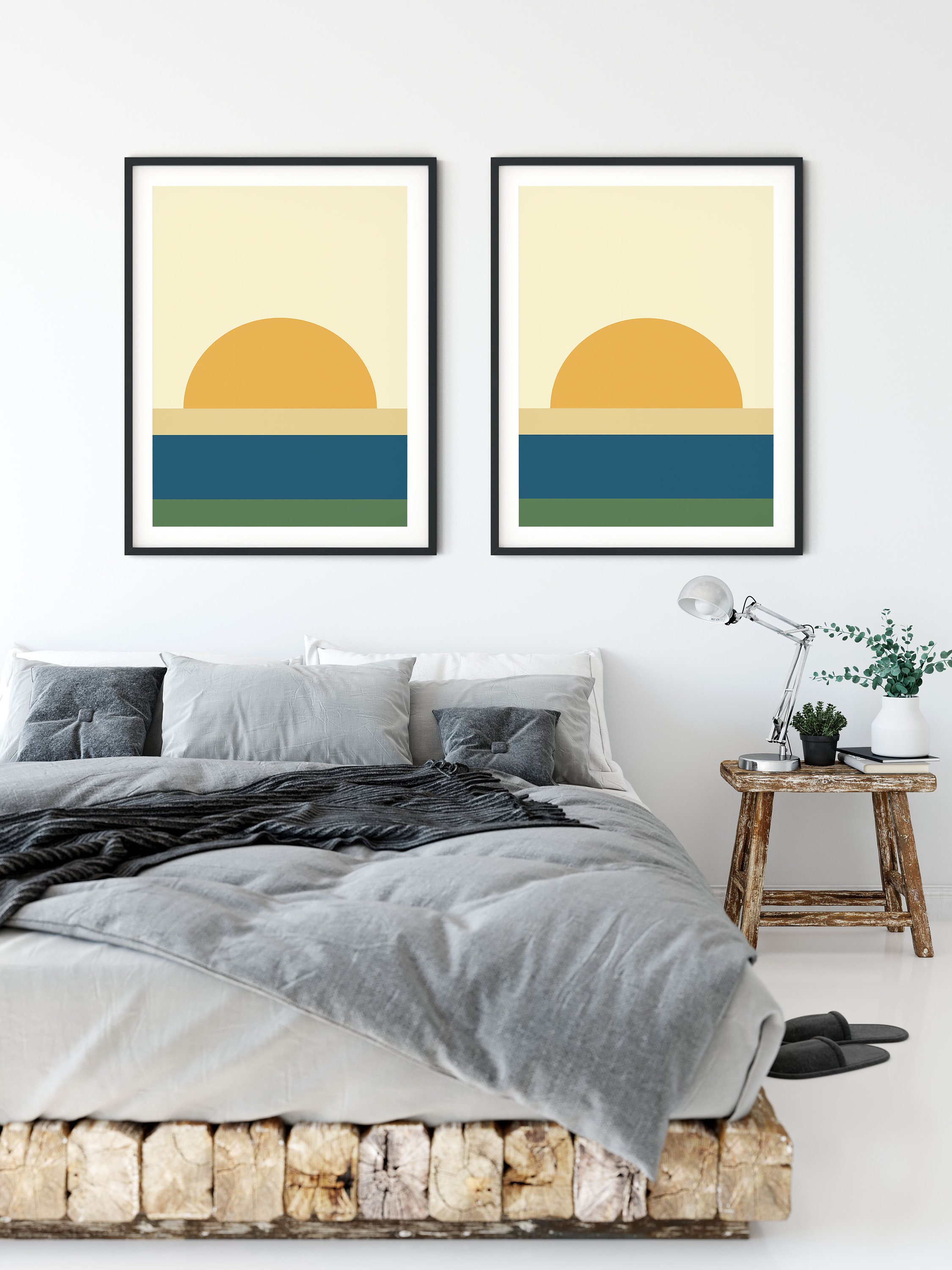 Abstract Beach Print PRINTABLE Wall Art Color Block Wall - Etsy