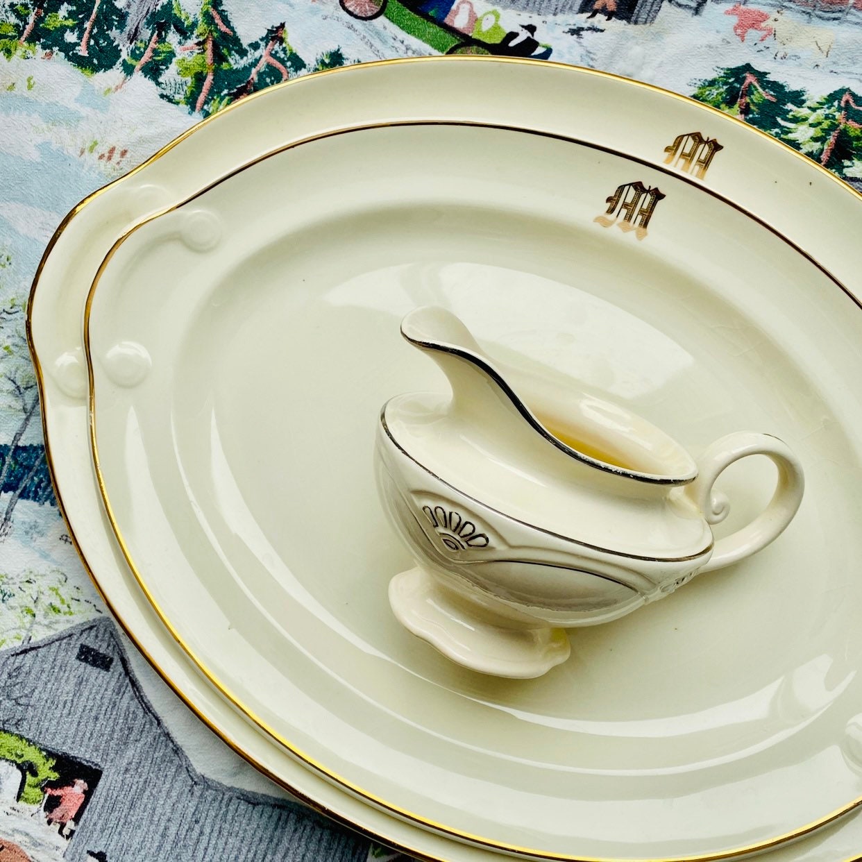 Kitchen & Dining Vintage Taylor Smith Taylor set of 2 monogrammed ...
