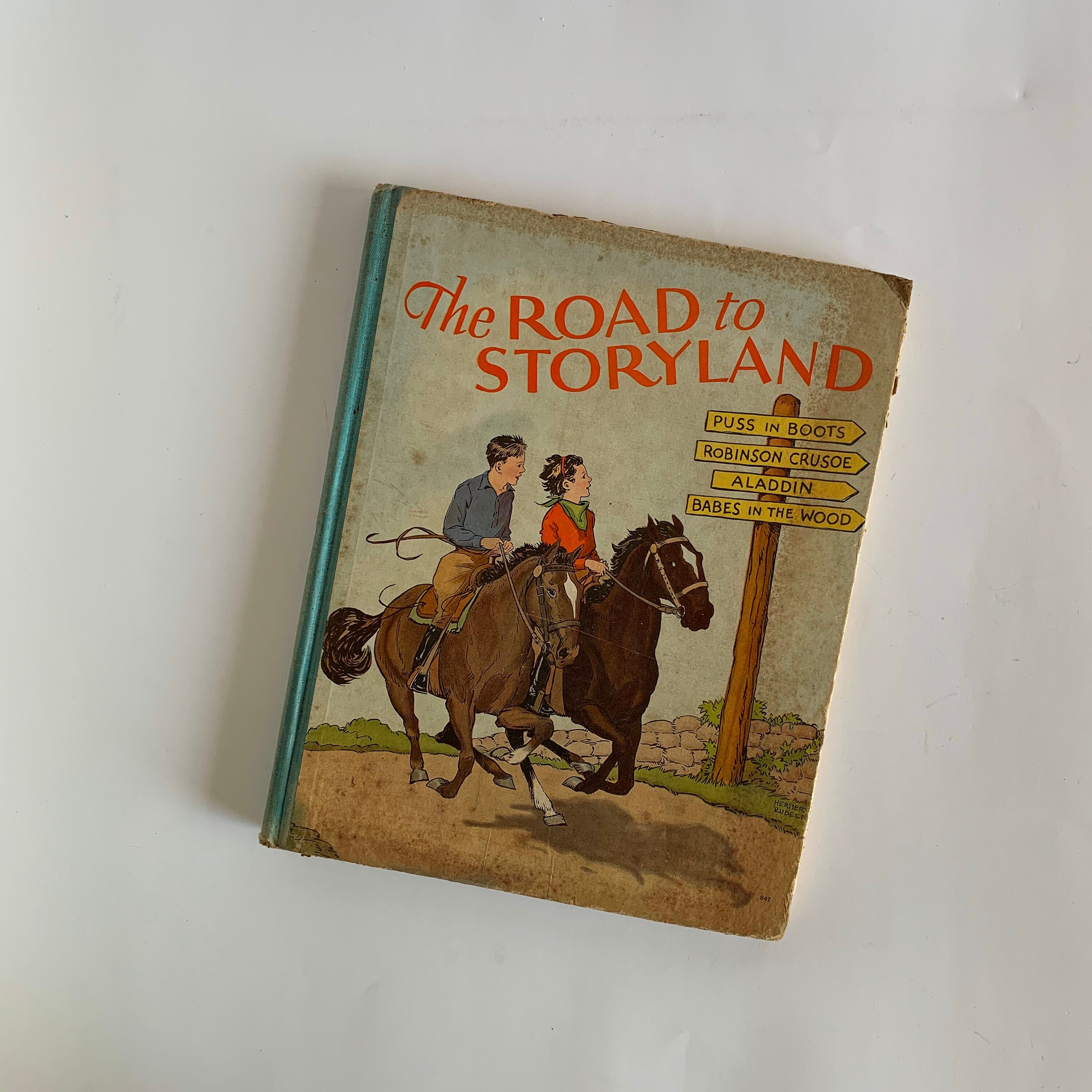 Vintage 1934 The Road To Storyland Children's Hardcover Book HC Puss In ...