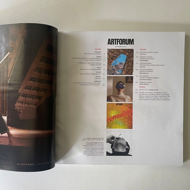 September 2023 Artforum International Art Magazine - Etsy
