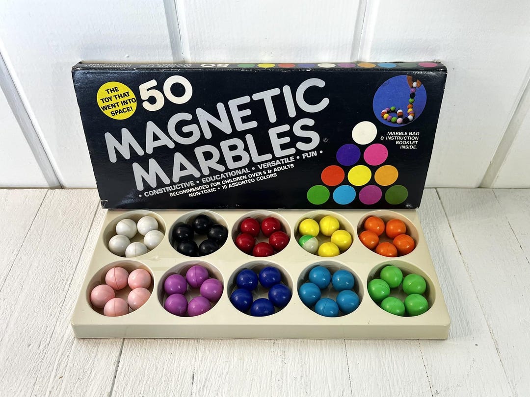 Vintage 1980's Magnetic Marbles 'the Toy That Went to Space!" in ...