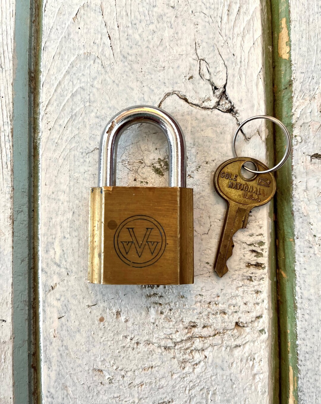 Antique Brass Triple V VVV Lock & Cole National Key M2 - Etsy Canada