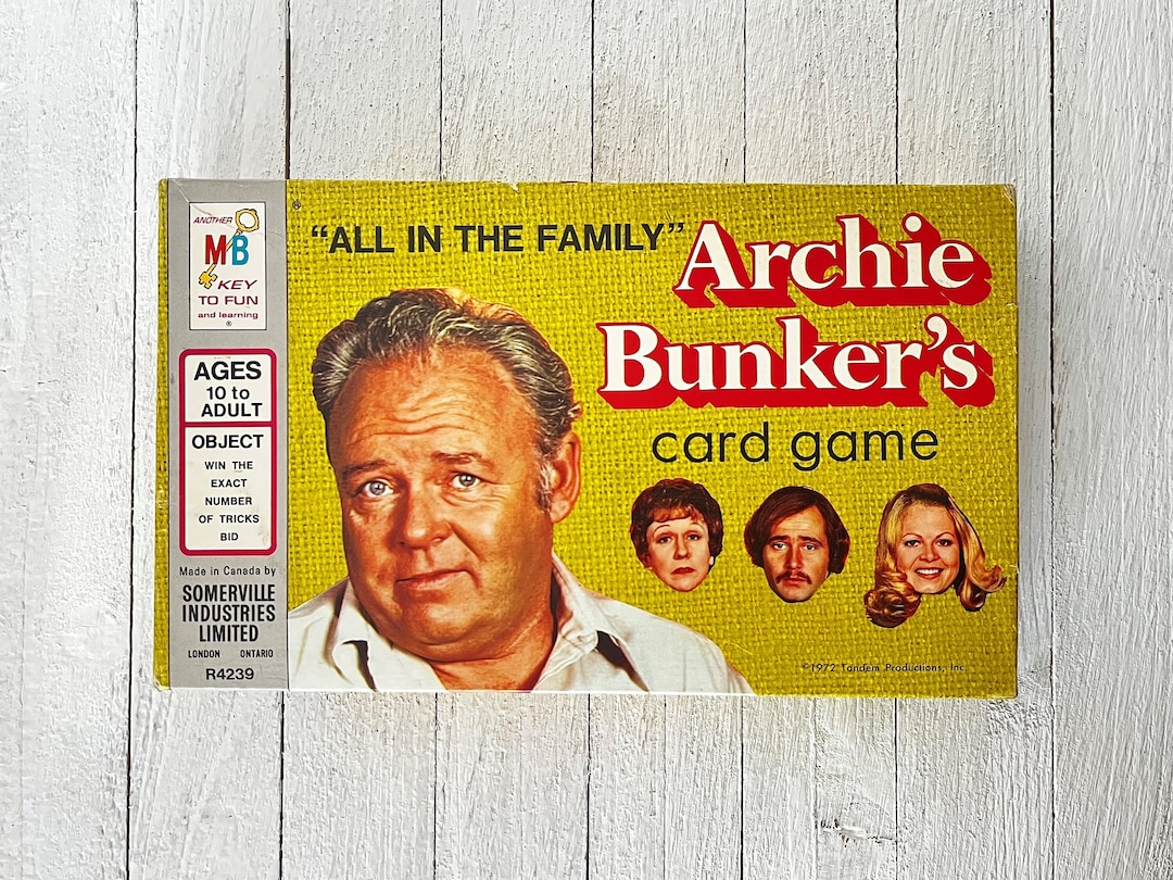 Vintage 1970's all in the Family Archie Bunker's Card Game by Milton ...