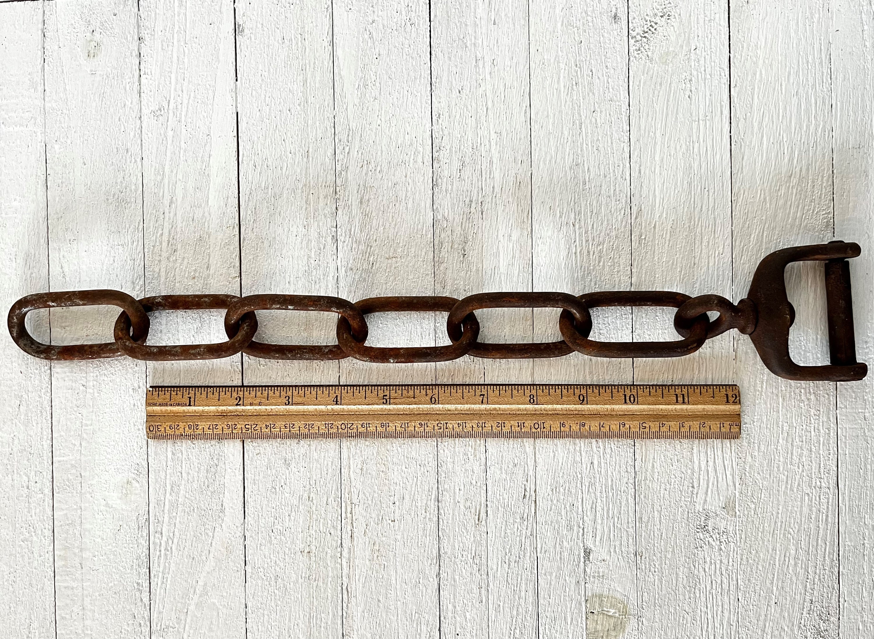 Antique Cast Iron Chain Swivel Piece With Roller Farmyard - Etsy