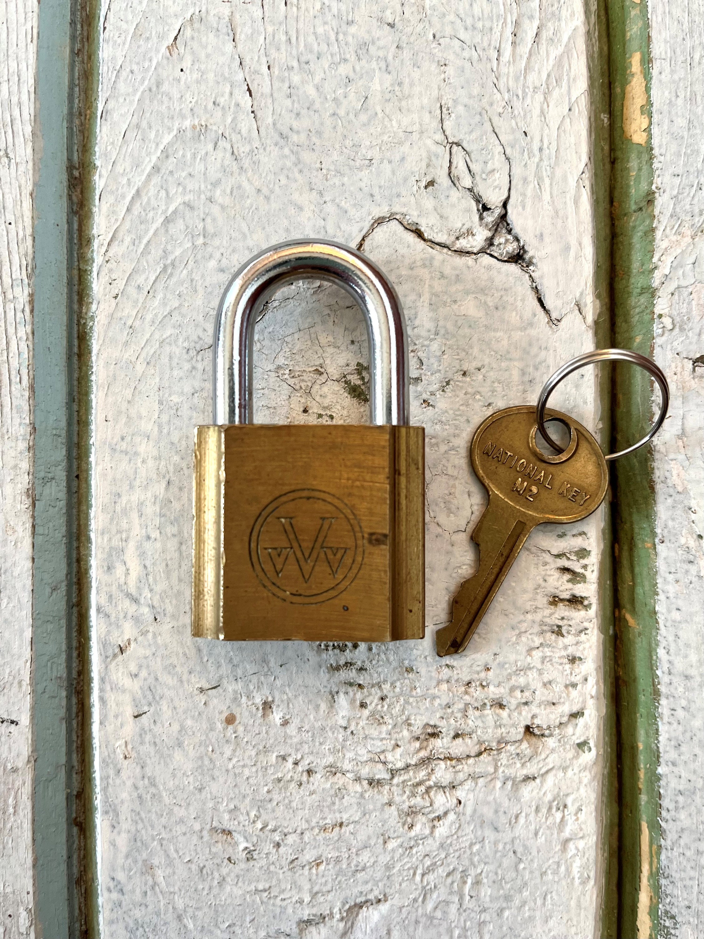 Antique Brass Triple V VVV Lock & Cole National Key M2 - Etsy Canada