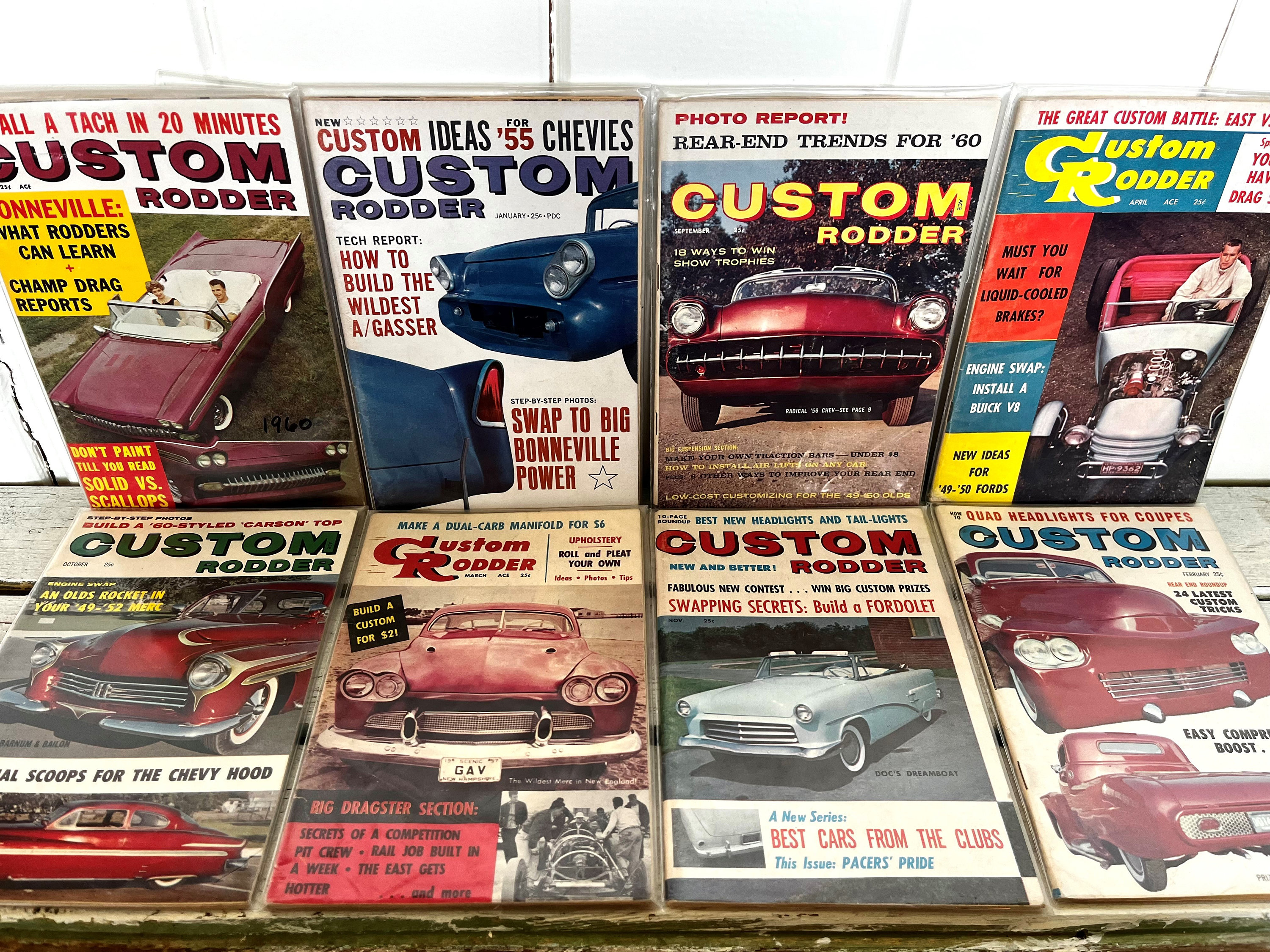 Collection of Rare Vintage 1950 - 60's Custom Rodder Magazines (lot of ...
