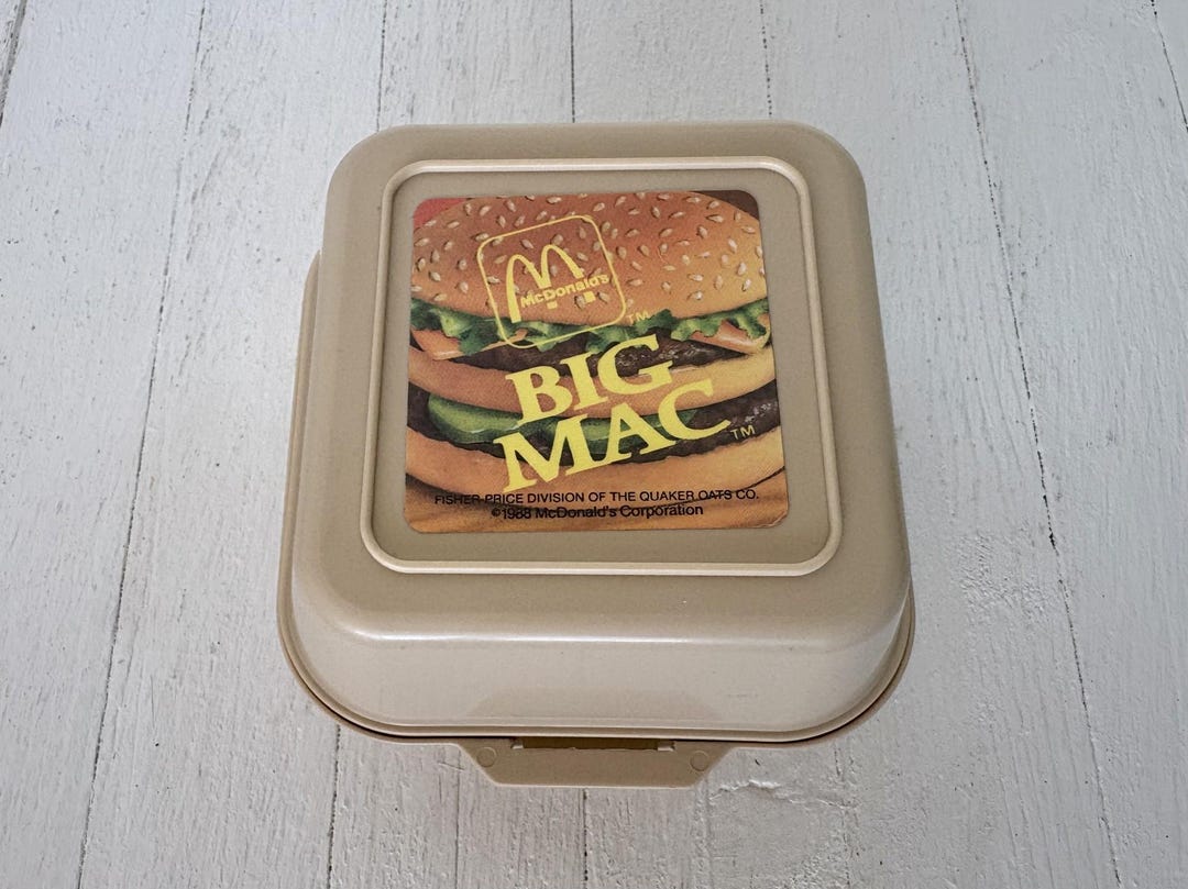 Vintage 80's Fisher Price Mcdonald's Big Mac Container - Etsy UK