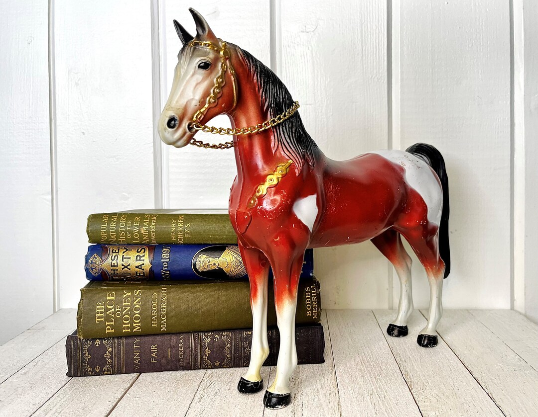 Vintage Large Horse Toy Figurine, Western Country Farmhouse Shelf Decor ...