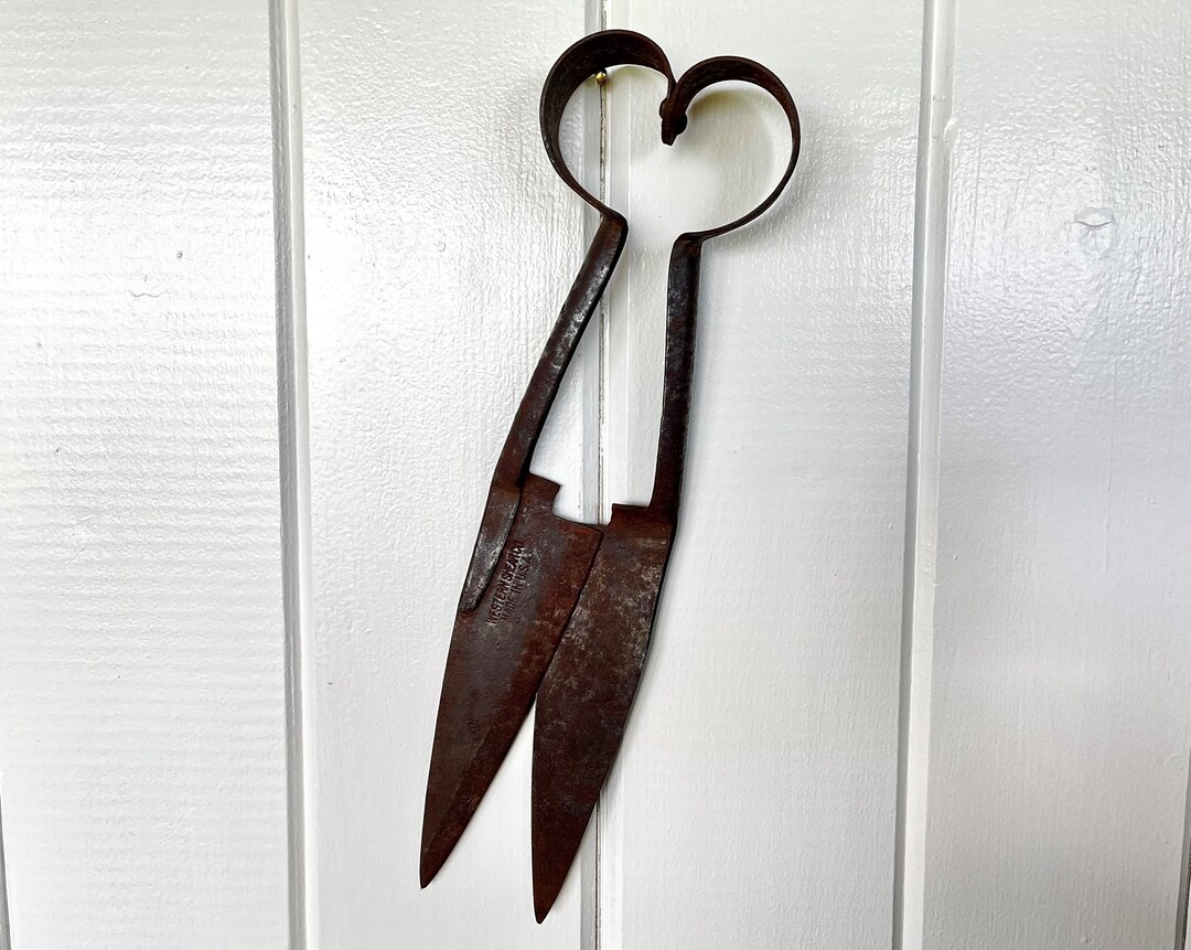 Antique 1920's Sheep Shears large, Western Shear Co., Aged Rusty Patina ...