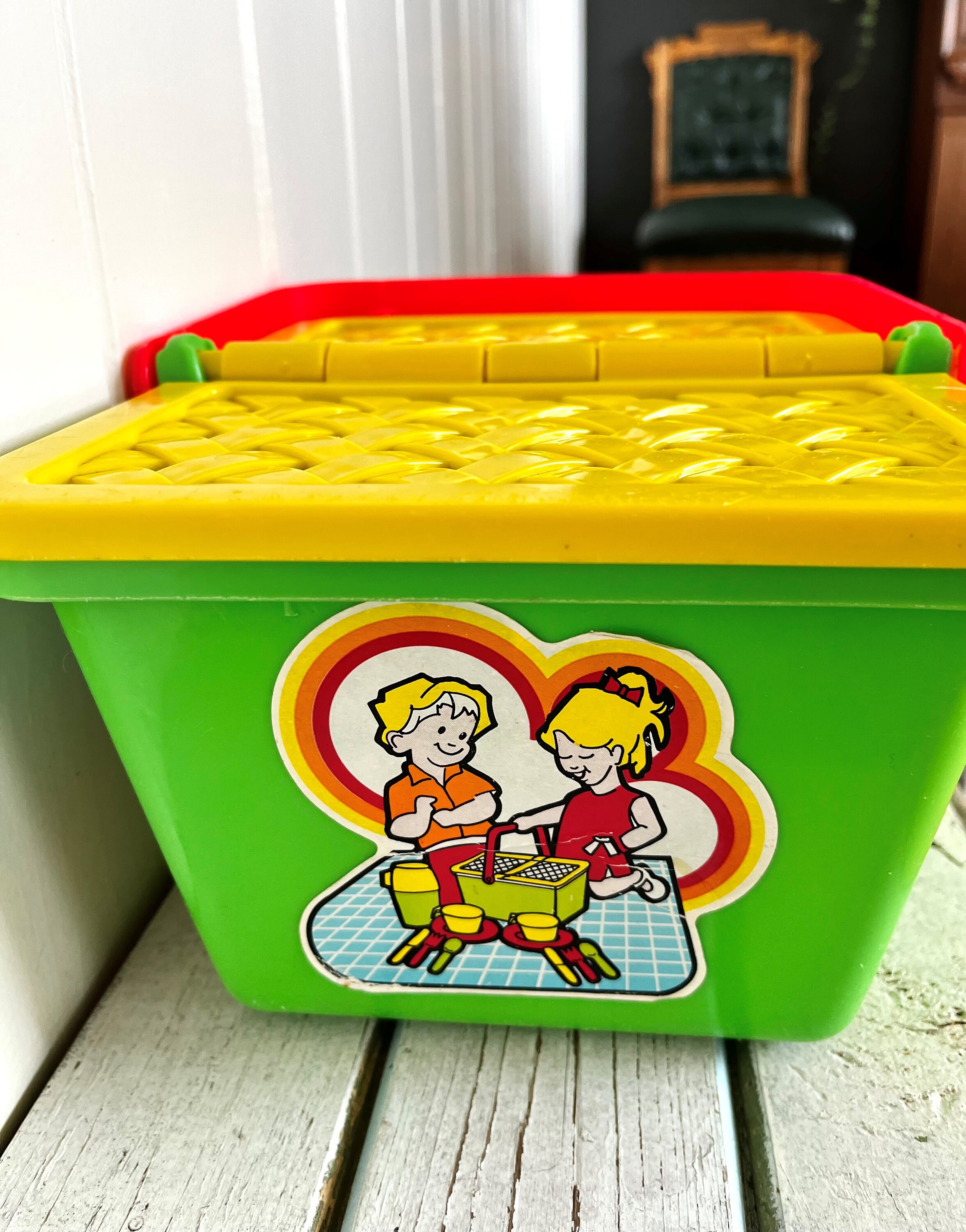 Vintage 1990's Children's Plastic Picnic Basket by - Etsy