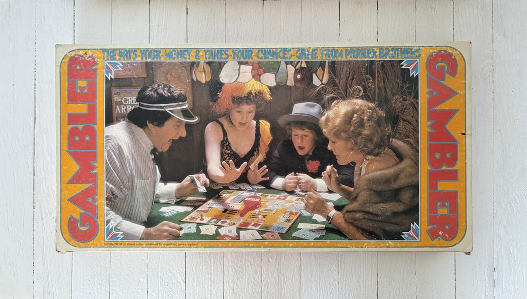 Vintage 70's 'gambler' Board Game by Parker Brothers, Retro Vegas ...