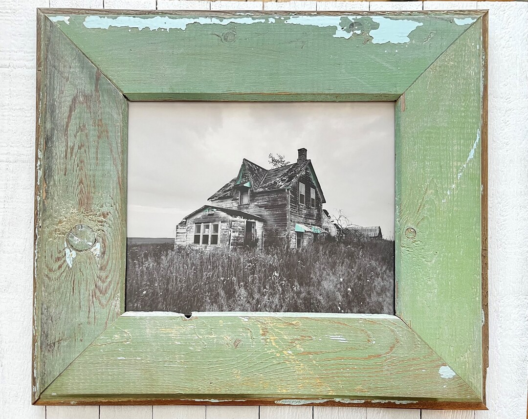 8 X 10 FRAME Handmade Mint Green Barn Wood Picture Frame W/ - Etsy