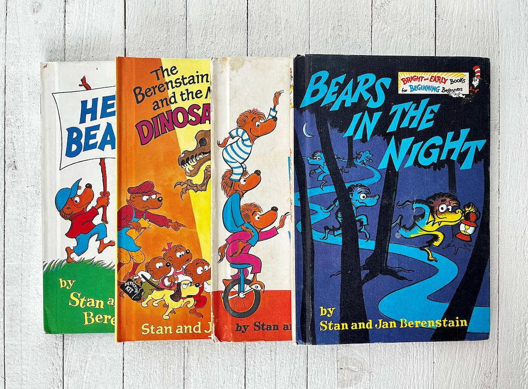 Set of 4 Vintage Berenstain Bears Hardcover Books, Bright and Early for ...
