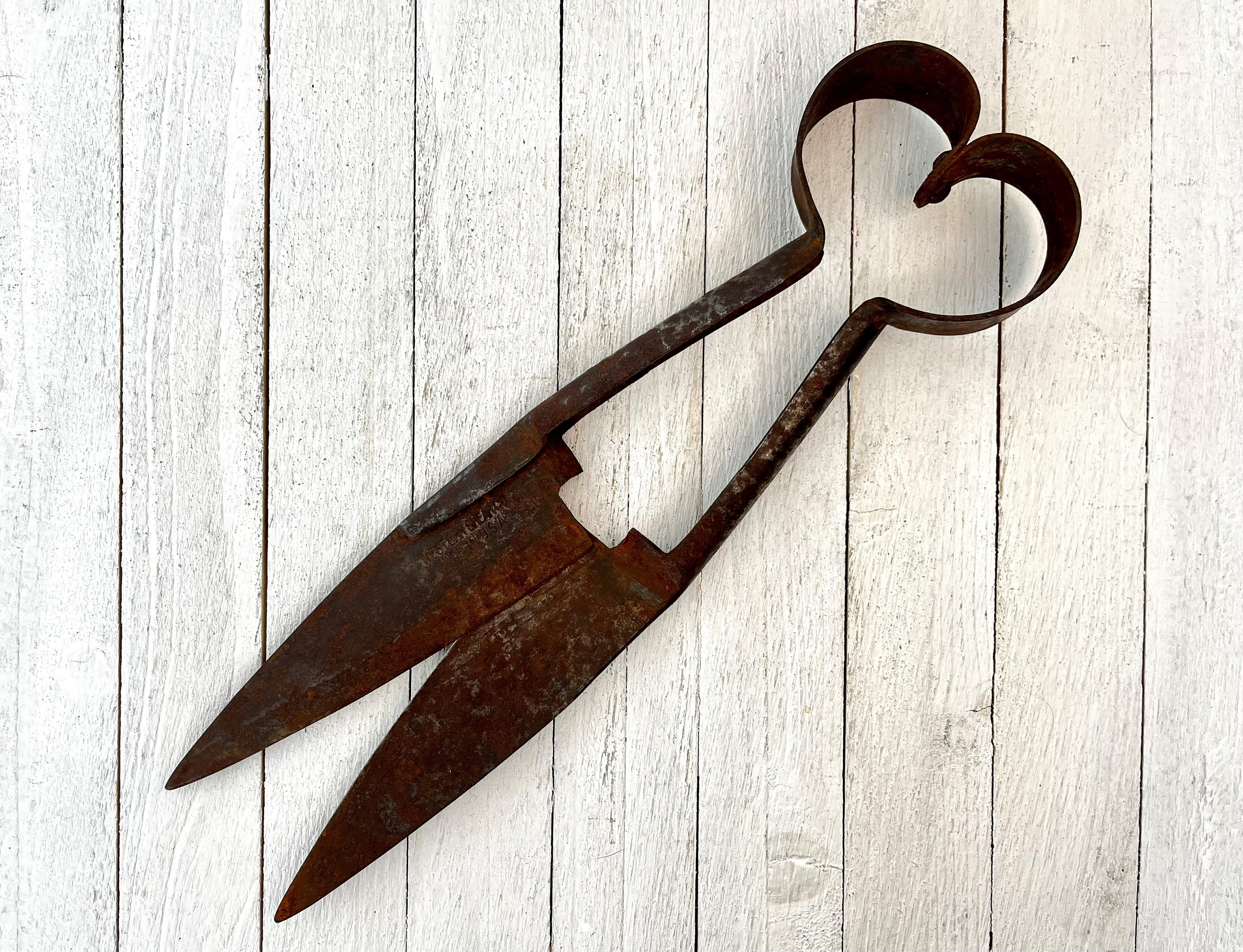 Antique 1920's Sheep Shears large, Western Shear Co., Aged Rusty Patina ...