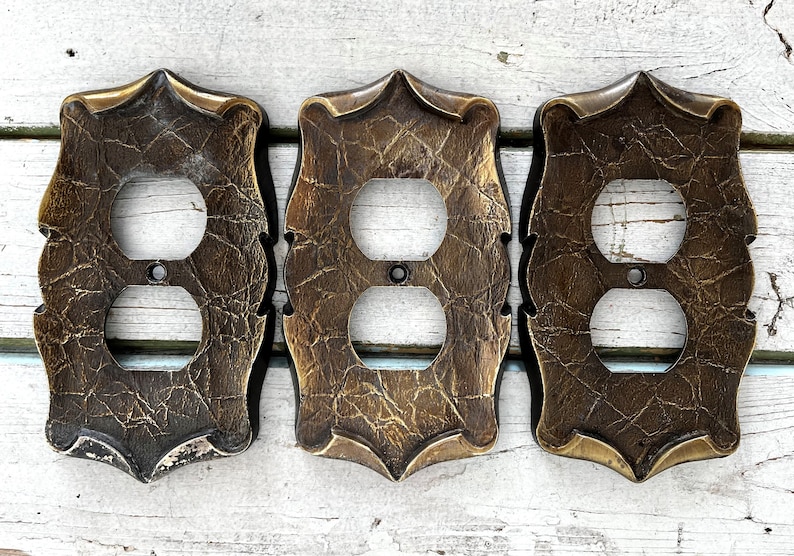 Antique Brass Metal Outlet Covers Vintage Carriage House - Etsy