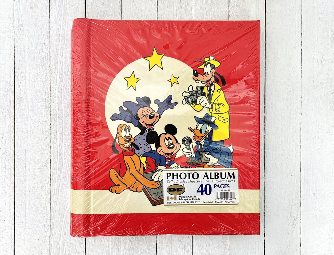Vintage 1990's Disney Photo Album, Mickey Mouse & Gang, Self-adhesive ...