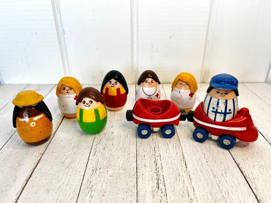 Set of Vintage 1970's Tonka Toy Little People W/ Two Faces and Spinning ...