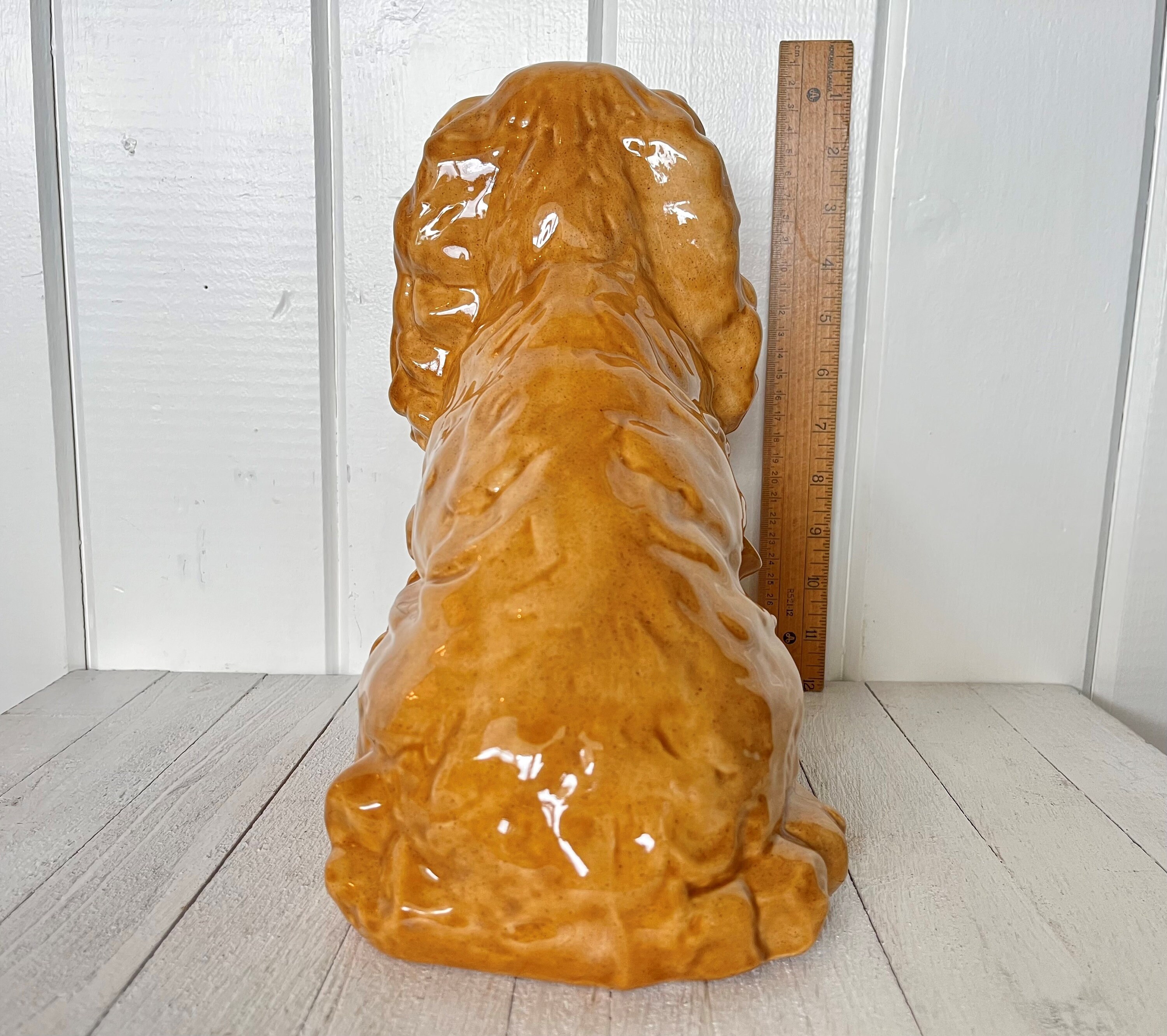 Vintage Mid-century Large Ceramic Dog Cocker Spaniel Statue - Etsy