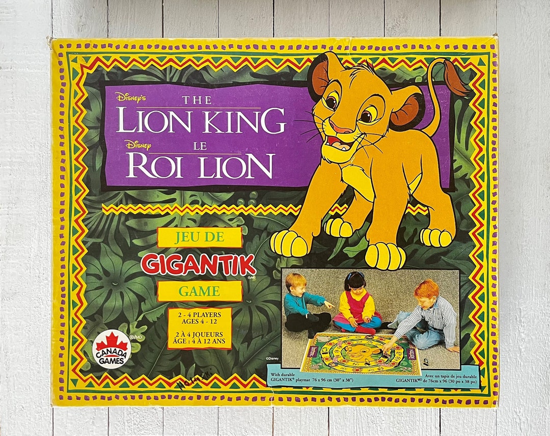 Vintage 1990's 'the Lion King' Gigantik Playmat Game by Canada Games ...
