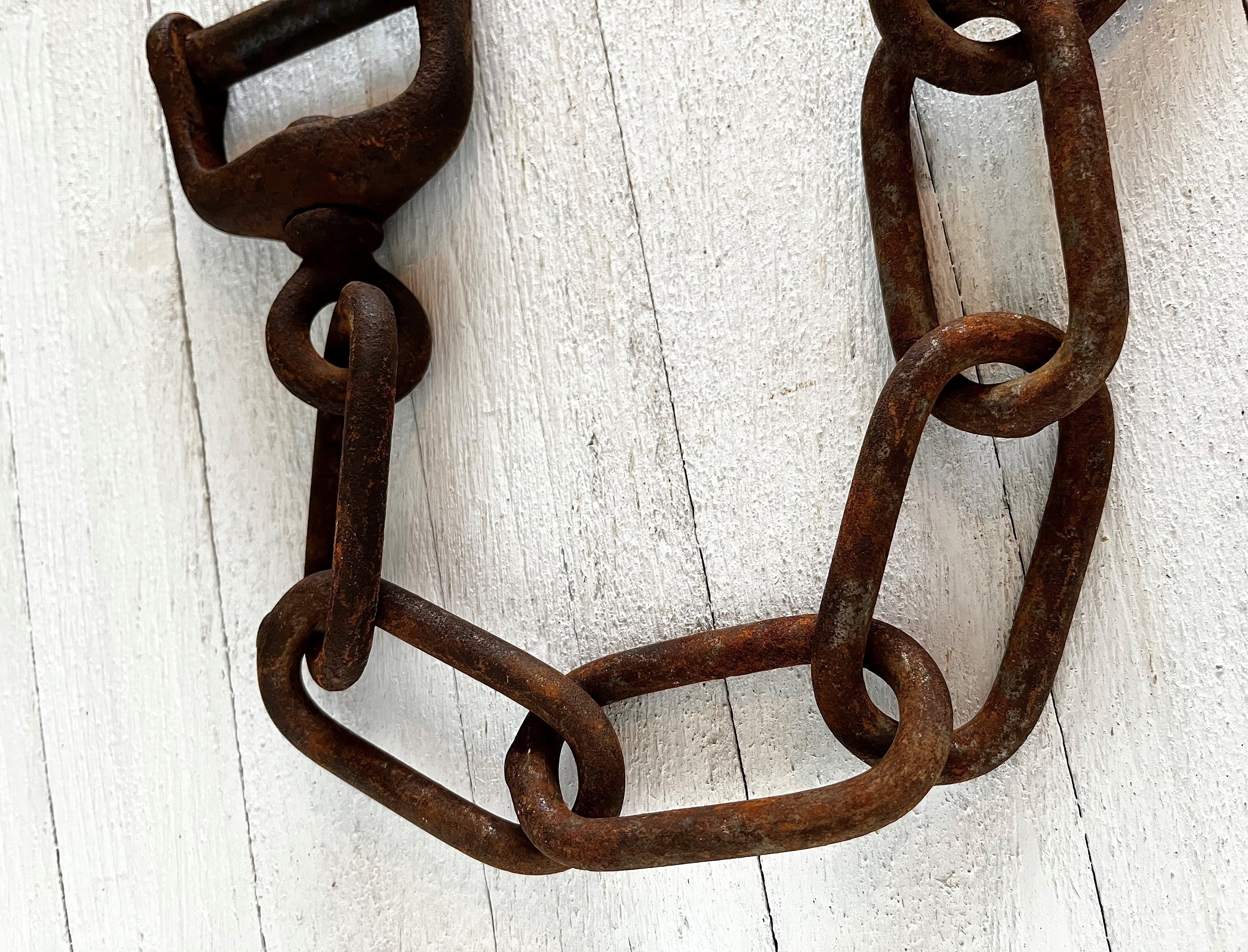 Antique Cast Iron Chain Swivel Piece With Roller Farmyard - Etsy