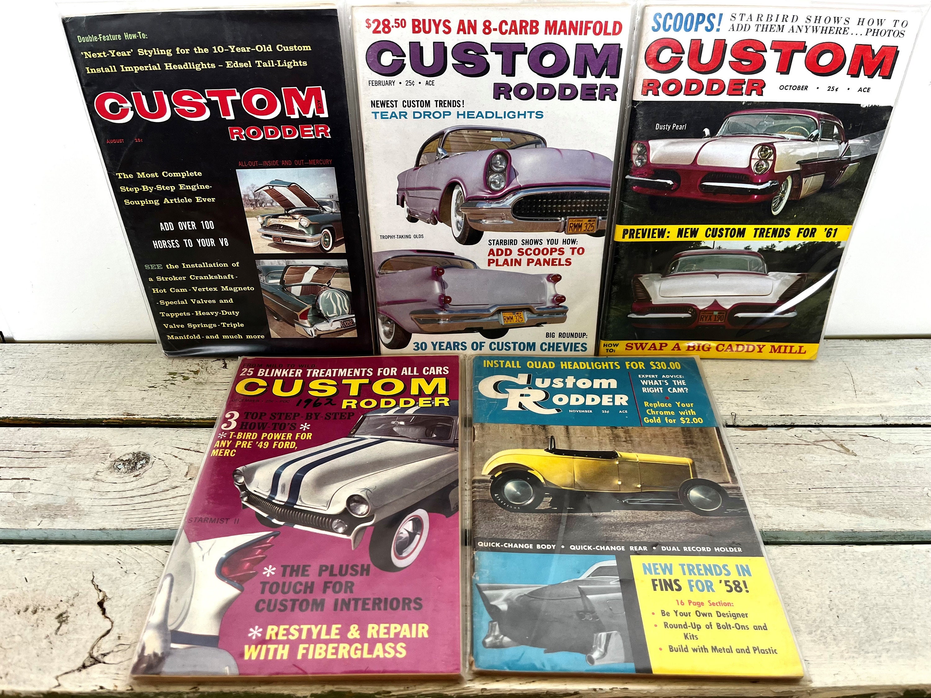 Collection of Rare Vintage 1950 - 60's Custom Rodder Magazines (lot of ...