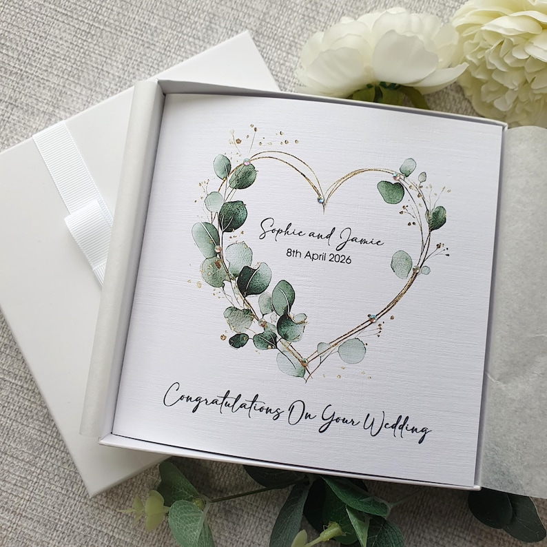 Luxury Handmade Congratulations Wedding Card Personalised Message Can ...