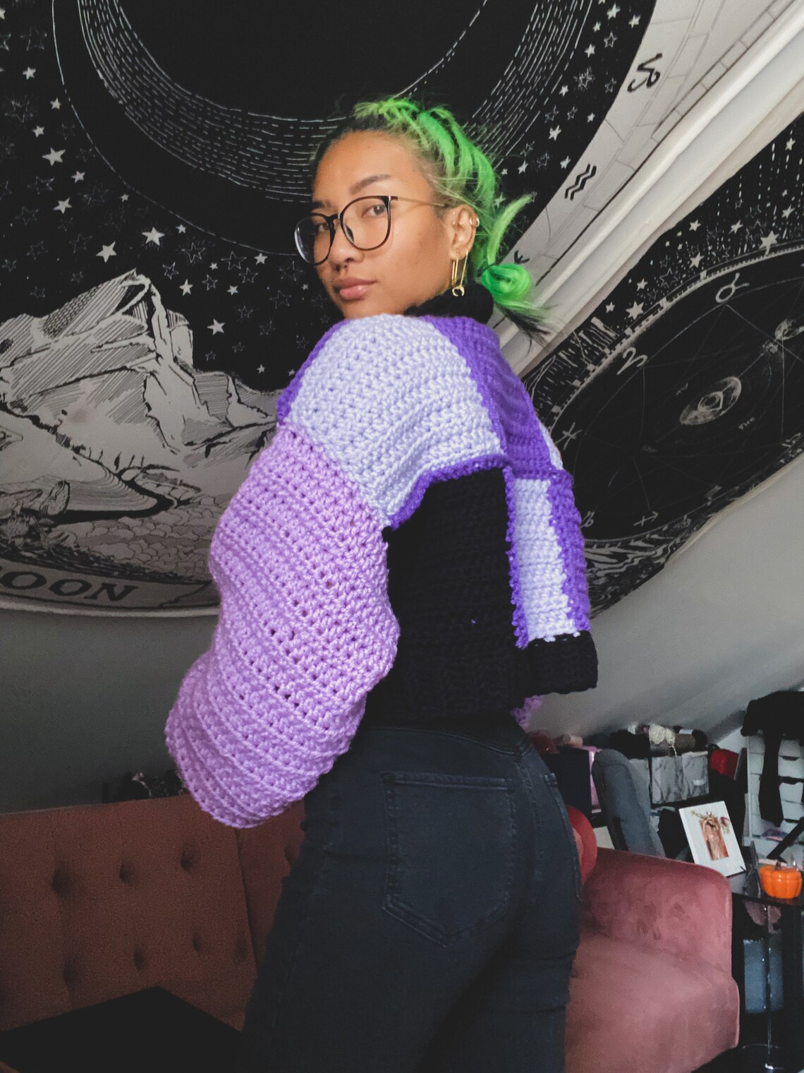 The Sarah Jumper Crochet Written PDF Pattern | Fold-over Mockneck ...