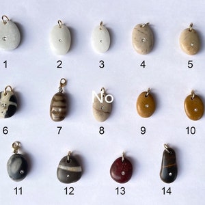 Natural Pebble Charms. Diamond Gold Charms for Necklaces. - Etsy