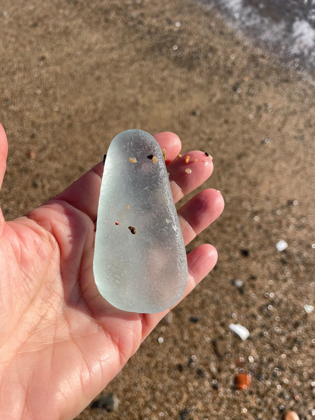 Soft Aqua Sea Glass Chunk. Surf Tumbled Sea Glass. Blue Beach - Etsy