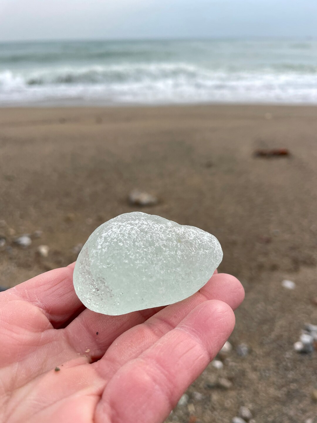 Huge Aqua Blue Sea Glass Rare Sea Glass Be Glass Chunk Etsy
