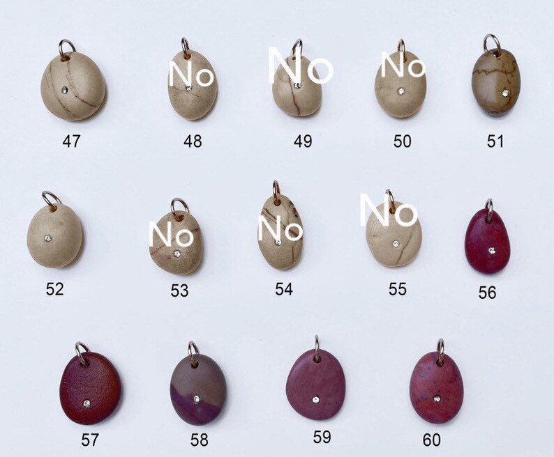 Natural Pebble Charms. Diamond Gold Charms for Necklaces. - Etsy