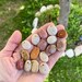 Natural Pebble Charms. Diamond Gold Charms for Necklaces. Beach Stones ...