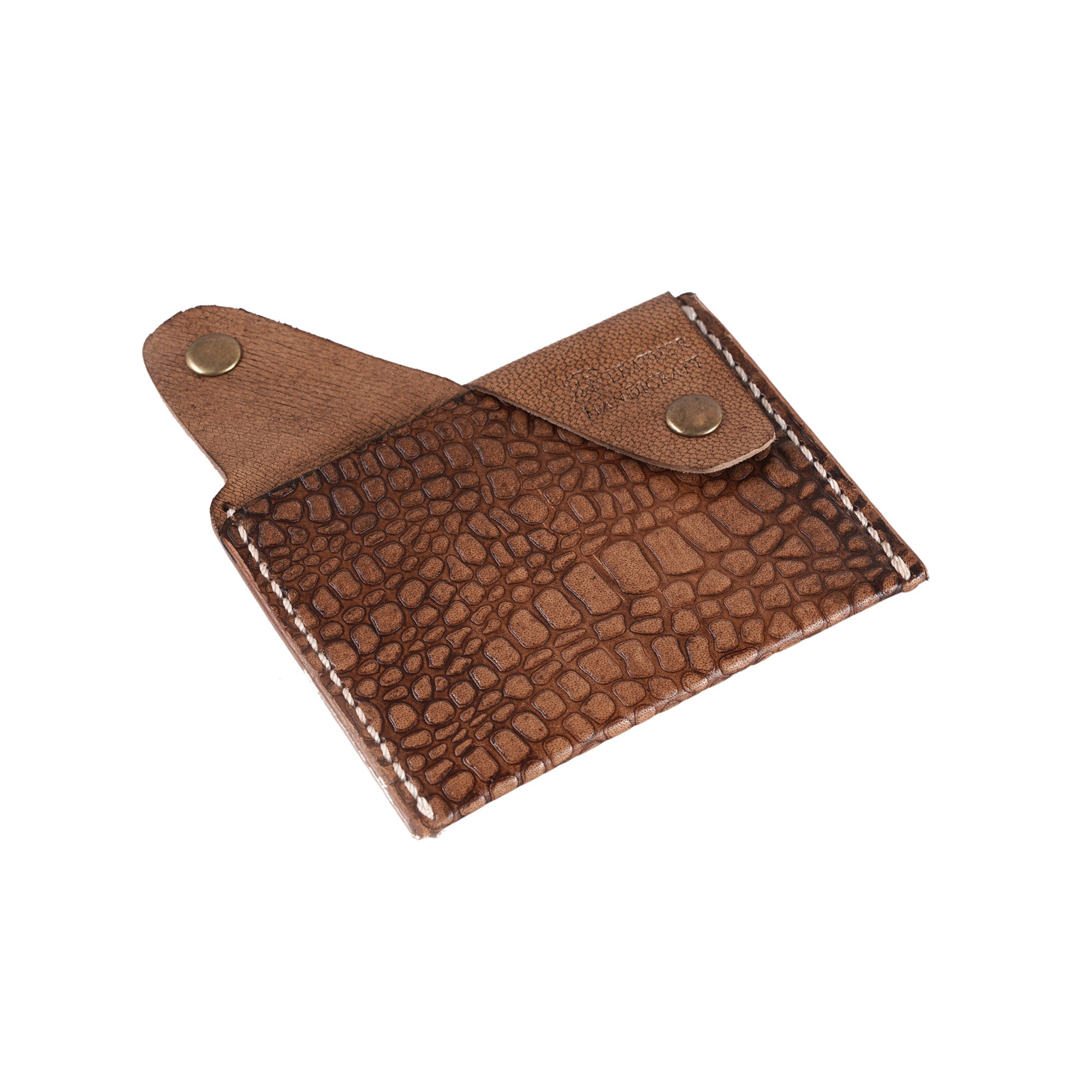 Leather Slim Cards Holder, Antique Brown Leather Handmade, Leather Card ...