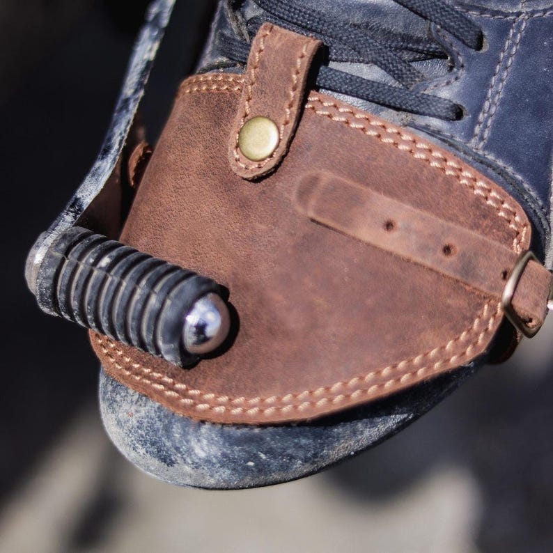 Premium Leather Shoe Protector for Bikers and Motorcyclists, Gear Guard ...