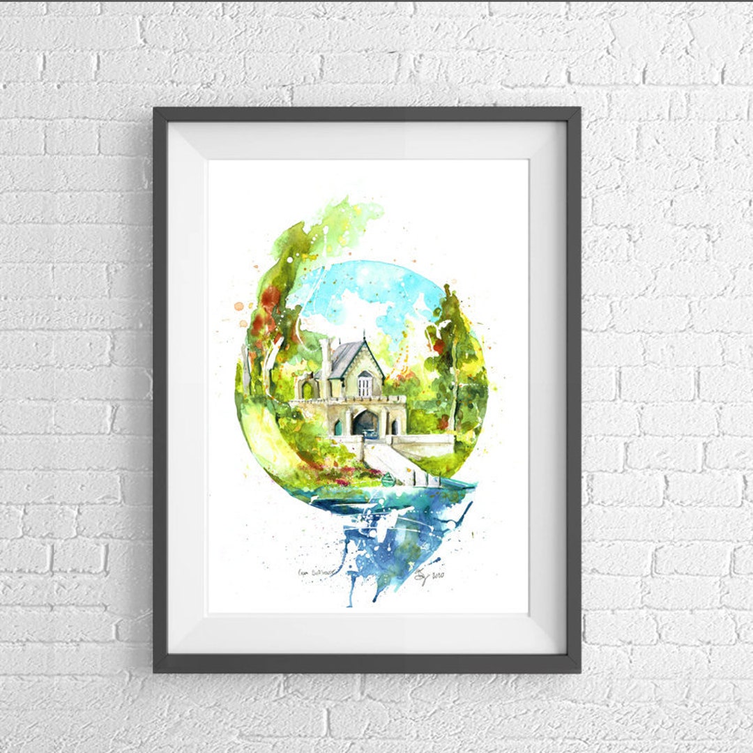 Crom Estate Boathouse, County Fermanagh Watercolour Fine Art Print - Etsy