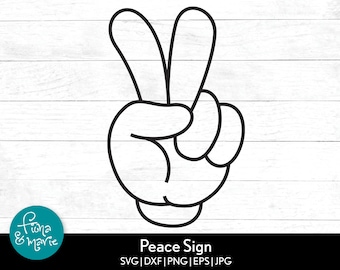 Mickey peace sign | Etsy