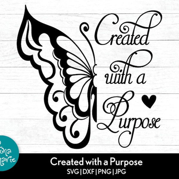 Created With a Purpose Svg - Etsy