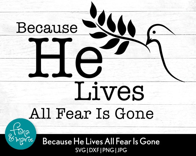 Because He Lives Sign - Etsy