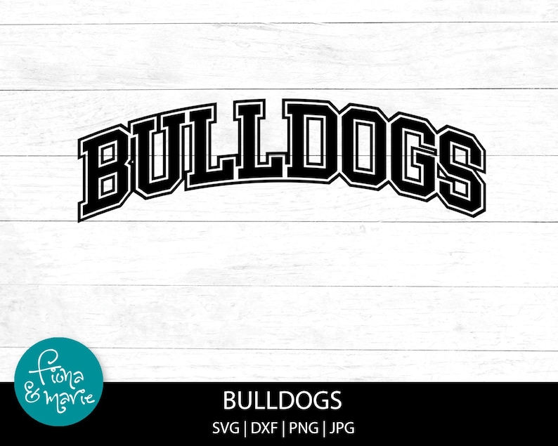 Bulldogs Varsity Letter SVG: School Mascot Team Spirit (digital ...