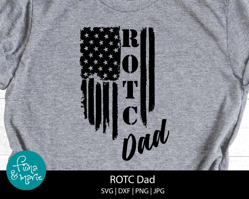 ROTC Dad Grunge American Flag Svg | Military Dad Svg | Dad Pride | Svg ...