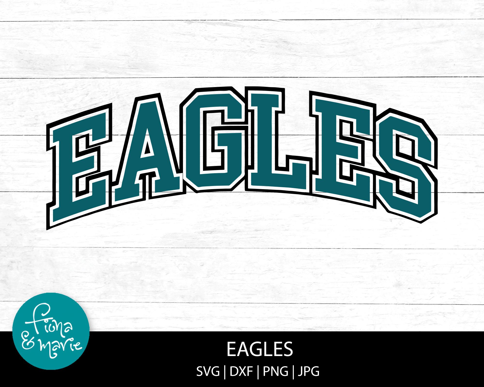 Eagles Arched Varsity Letters SVG, Football Mascot (digital Download ...