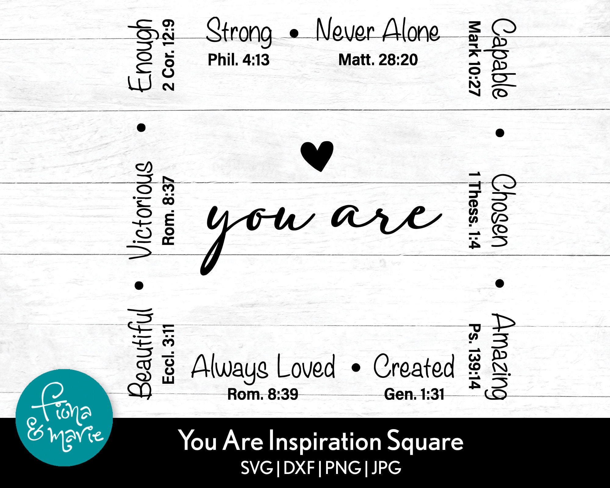 You Are Inspiration Square Bible Verse Svg Inspirational - Etsy