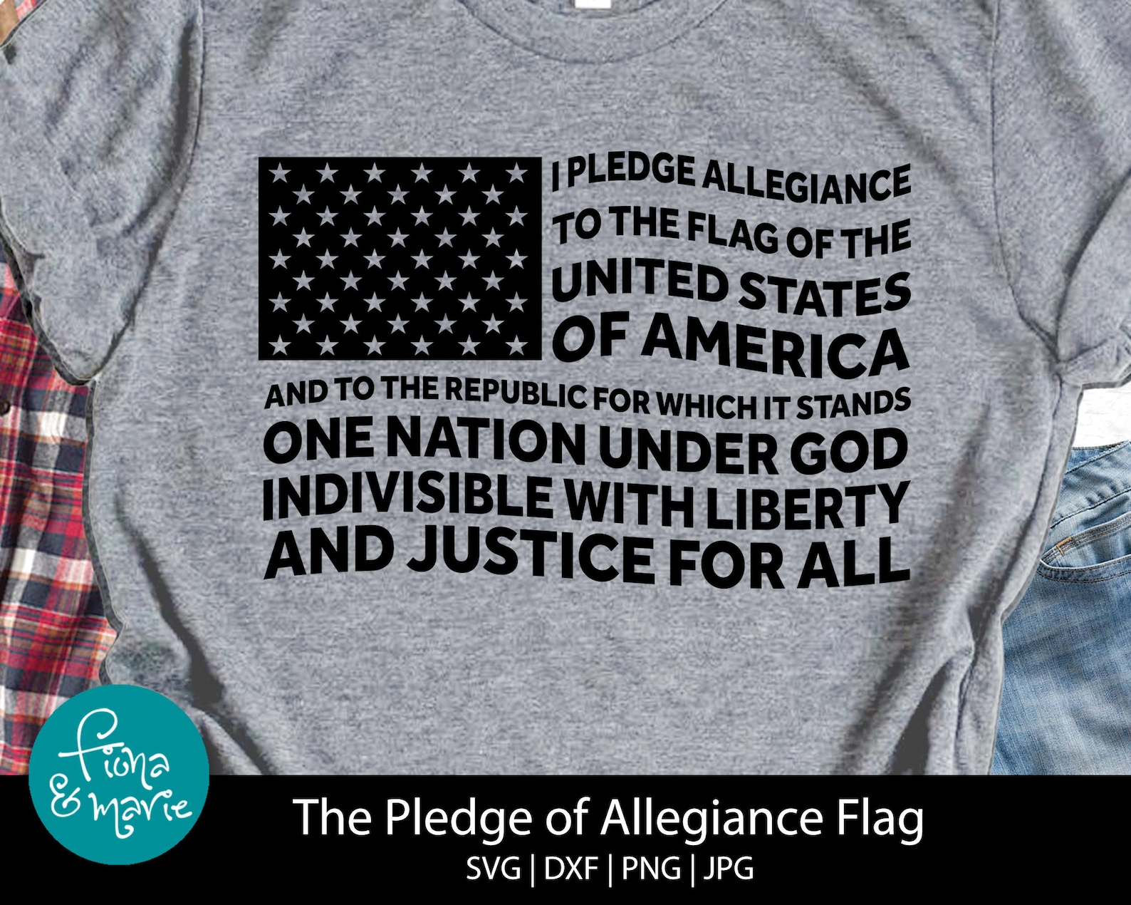 Pledge of Allegiance American Flag Svg, Wavy Flag, America Svg, Svg ...