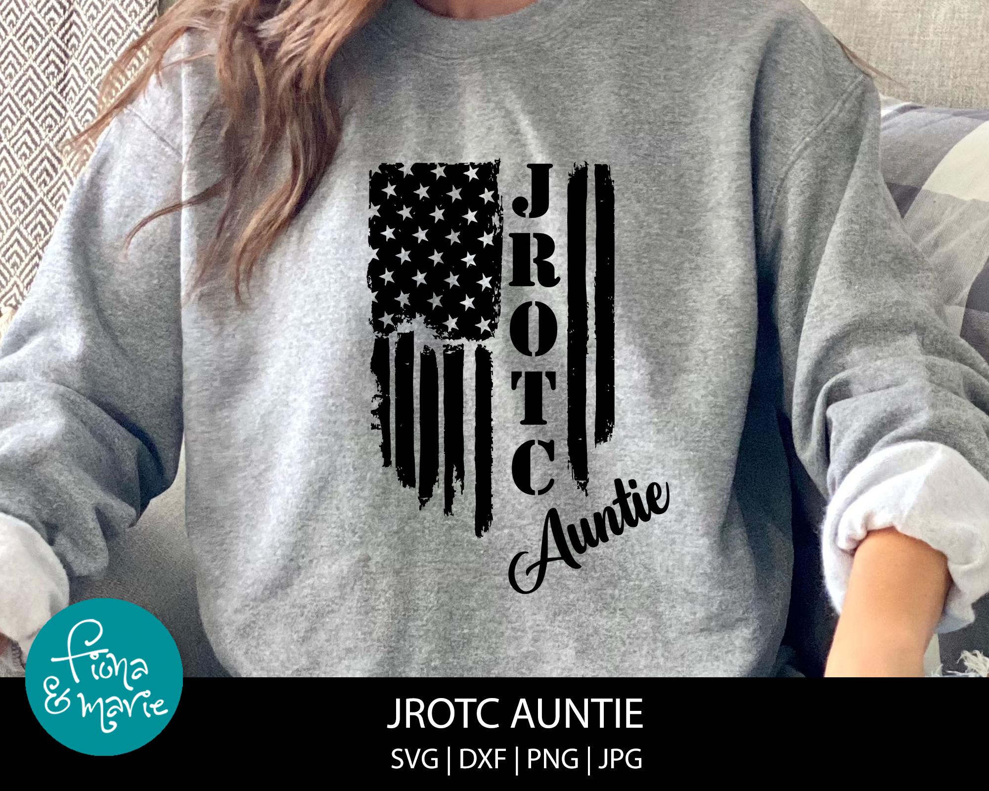 JROTC Auntie Grunge American Flag SVG: Military Pride (digital Download ...
