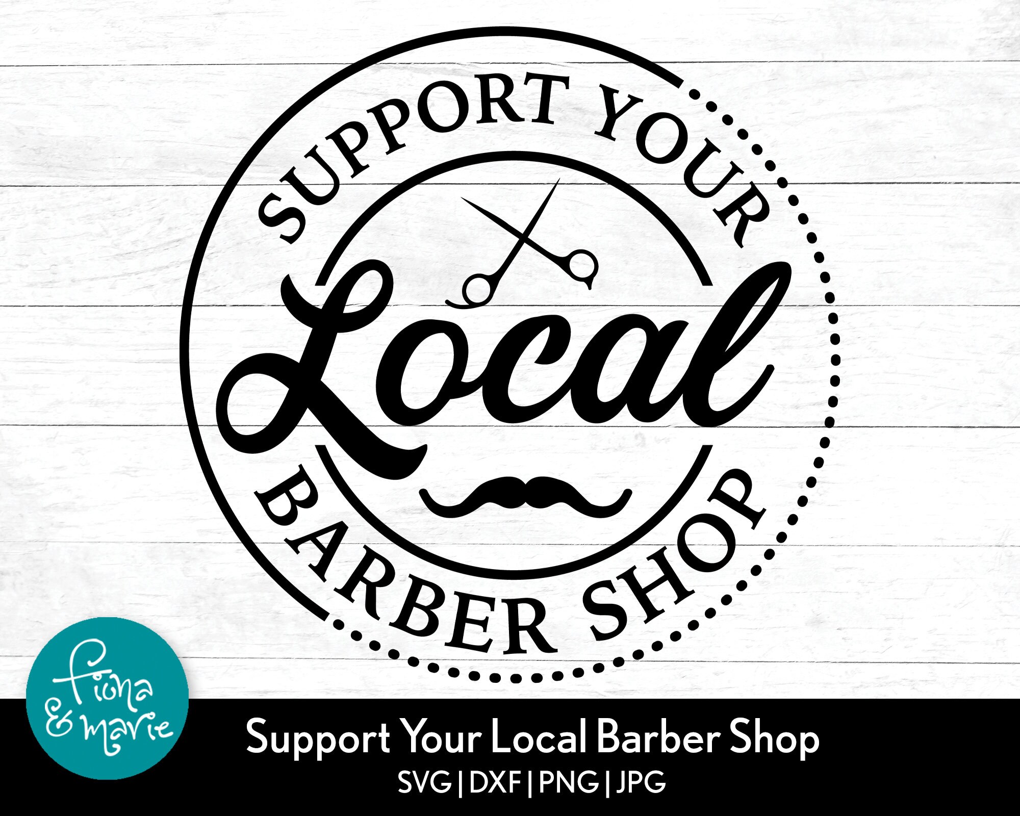 Support Your Local Barber Shop Svg Hair Salon Svg Barber | Etsy