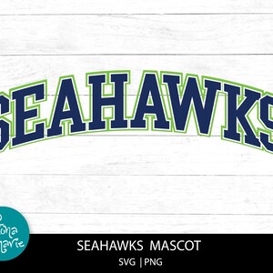 Seahawks Mascot SVG PNG: Arched Varsity Letters, Football Design ...